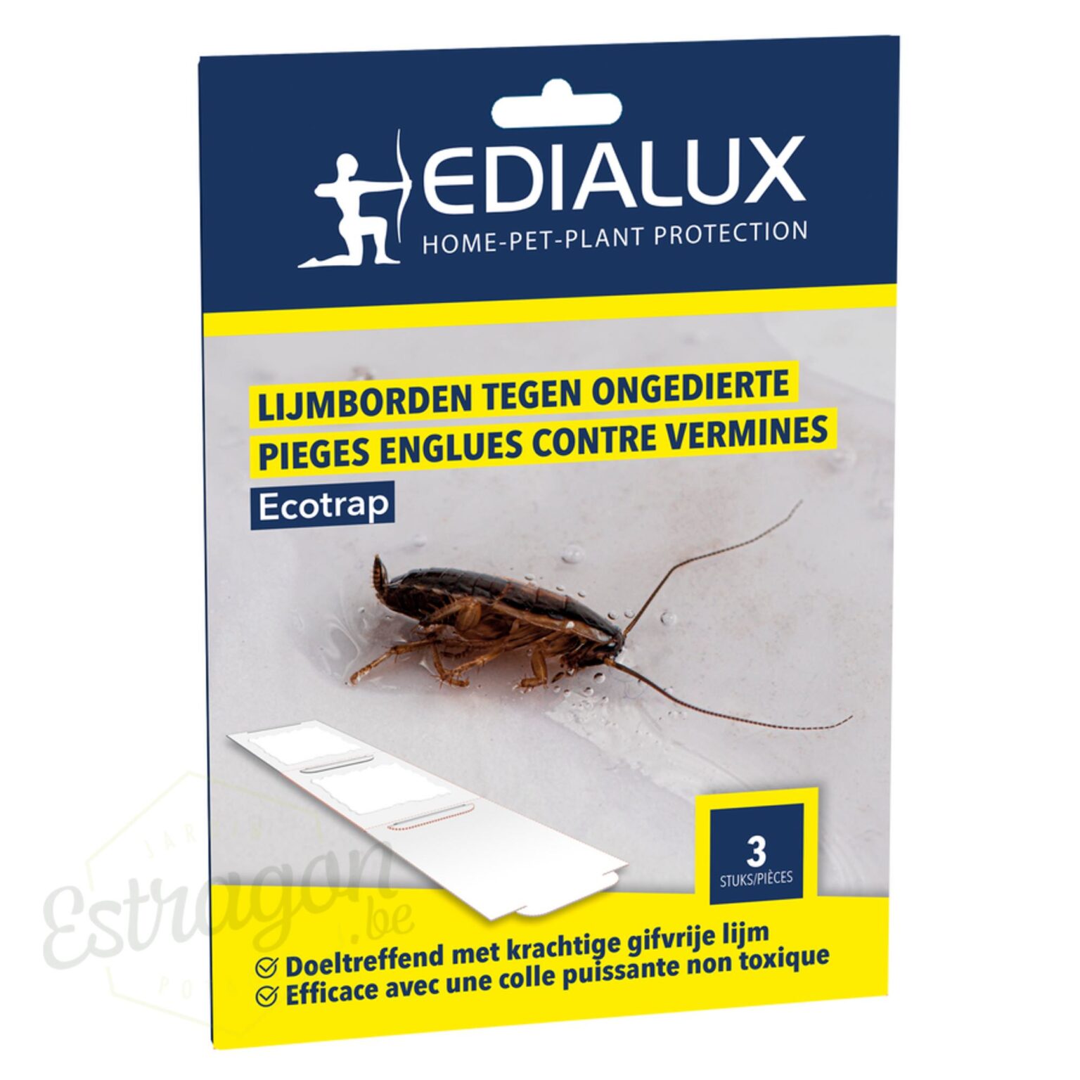 Anti-muis - Ecotrap lijmplank tegen ongedierte - Edialux - Estragon