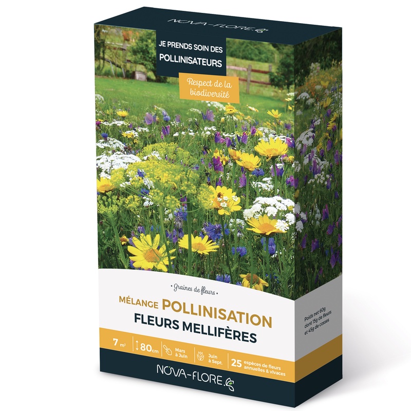 Graines - Prairie Fleurie - Amis du Jardin - Pollinisation 7 m² - Nova ...