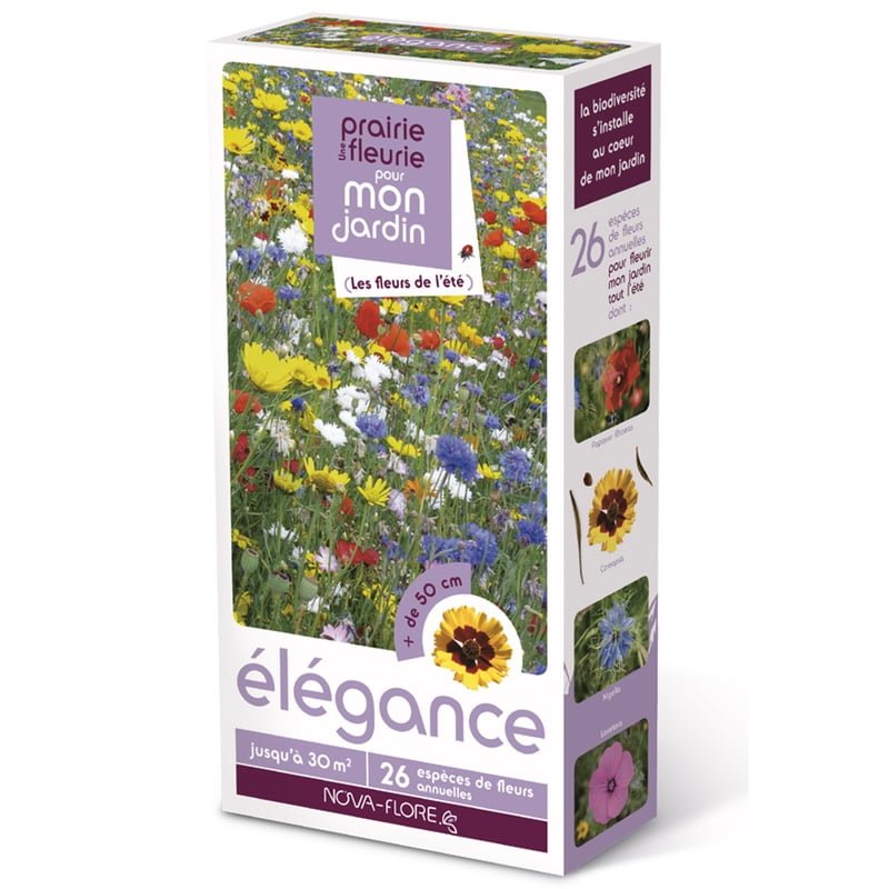 Graines - Prairie Fleurie - Fleurs Faciles - Elégance 30 m² - Nova ...