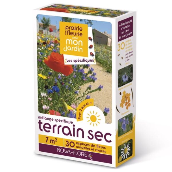Graines - Prairie Fleurie - Spécifiques - Terrain Sec 7 m² - Nova-Flore ...