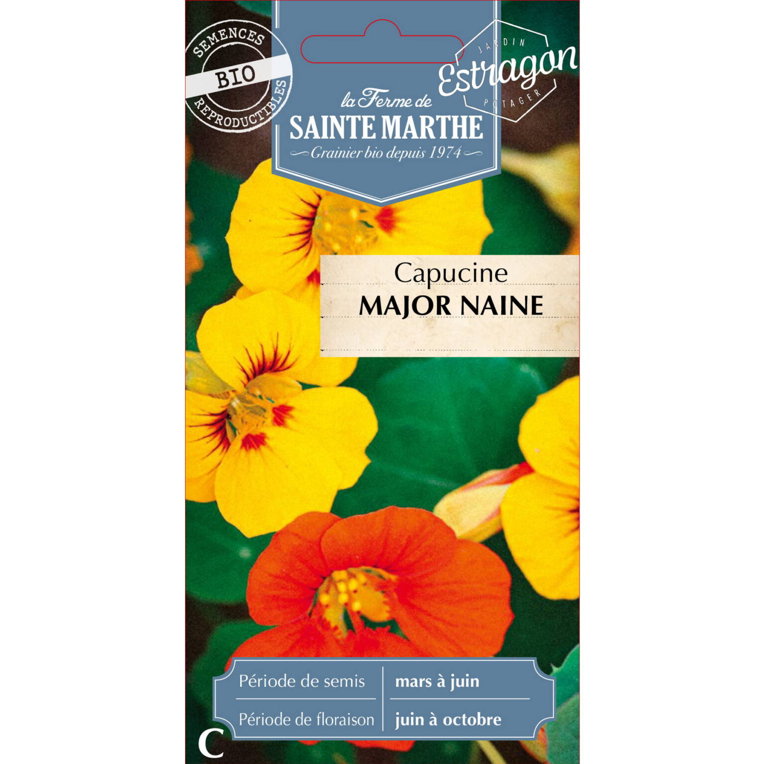 Graines - Capucine Major Naine bio - 15 graines - Ferme de Sainte ...