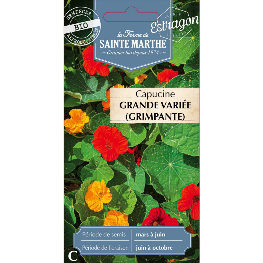Graines - Capucine Grande Variée bio - 15 graines - Ferme de Sainte ...