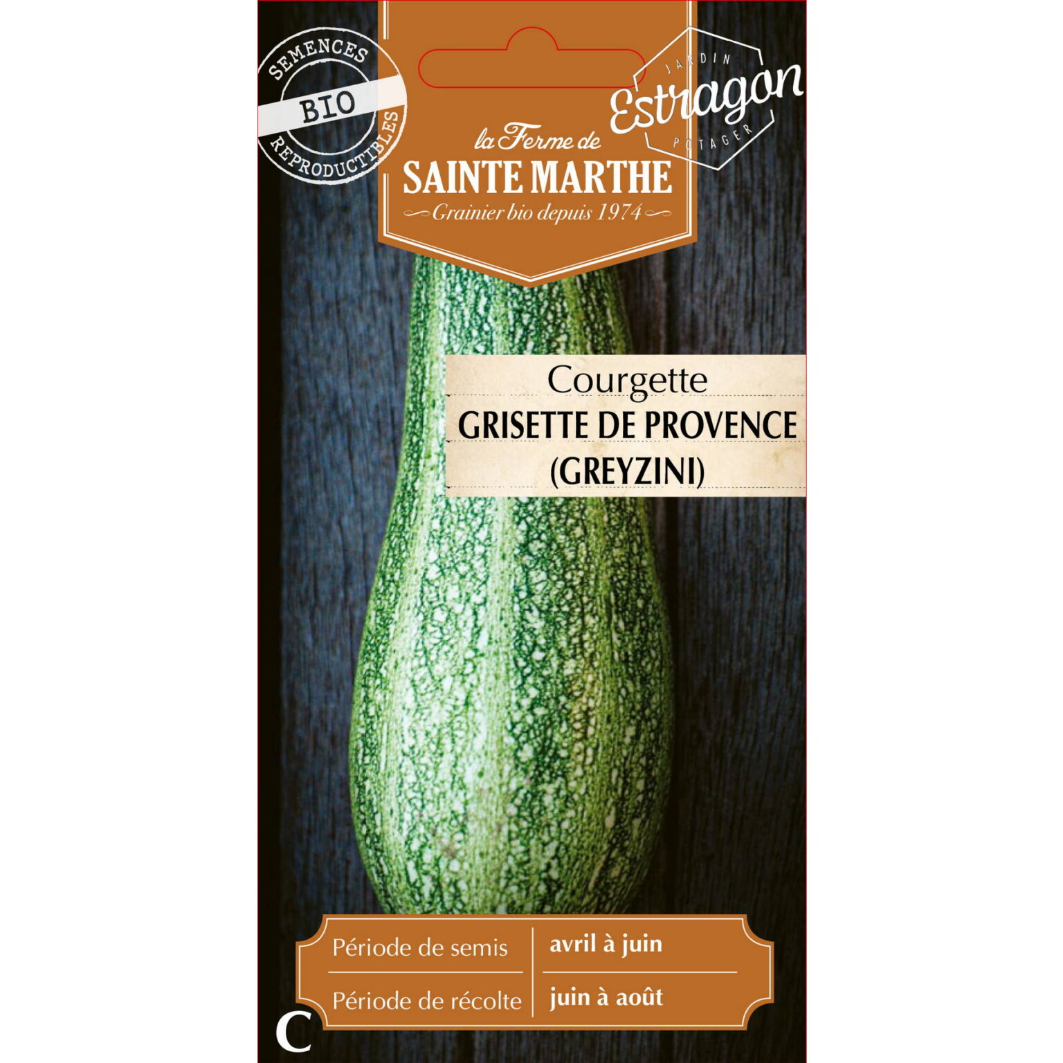 Zaden - Courgette Grisette de Provence Greyzini bio - 15 zaden - Ferme ...