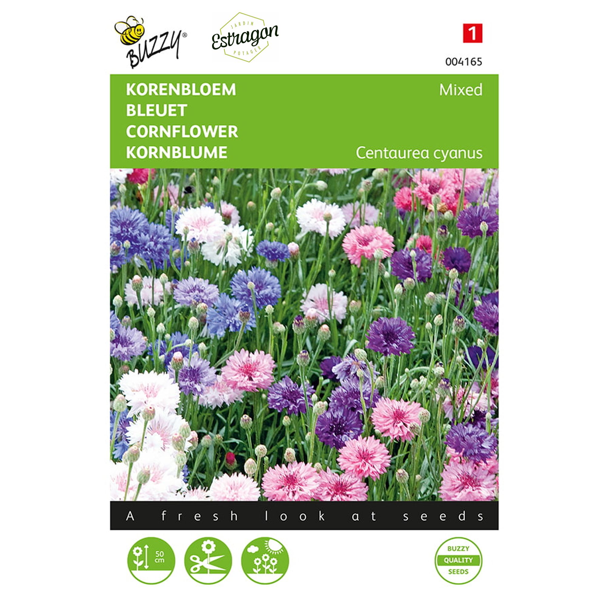 Zaden - Korenbloem mixed - 1,5 gr - Buzzy - Estragon